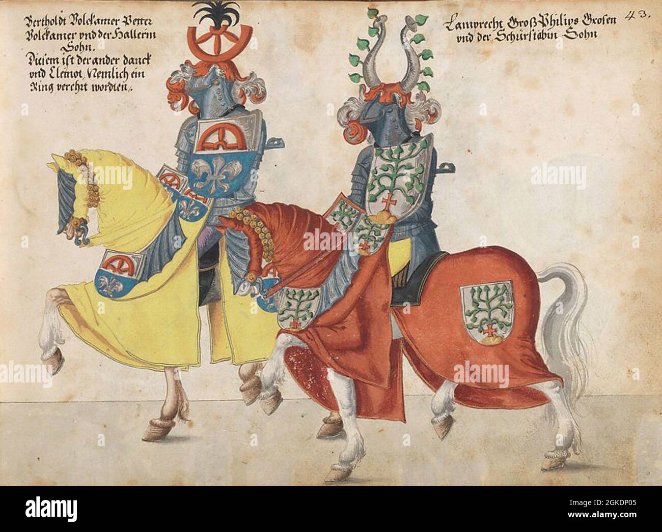 Vintage medieval art with Knights and Jousting parade painting ...