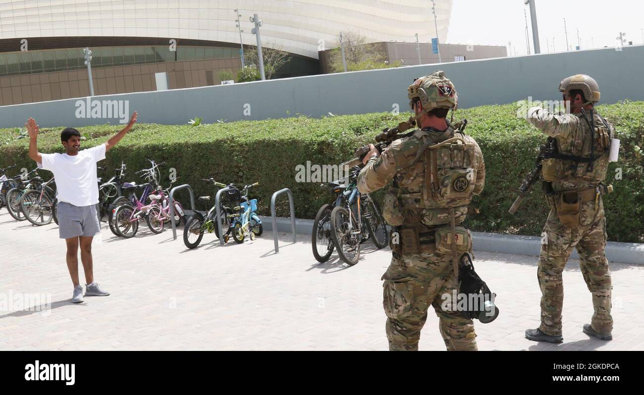 U.S. Special Operations Forces assess a possible threat during U.S ...