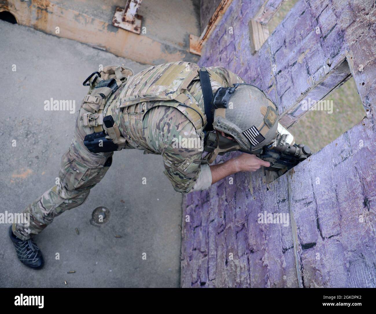 A competitor in the United States Army Special Operations Command Stock ...