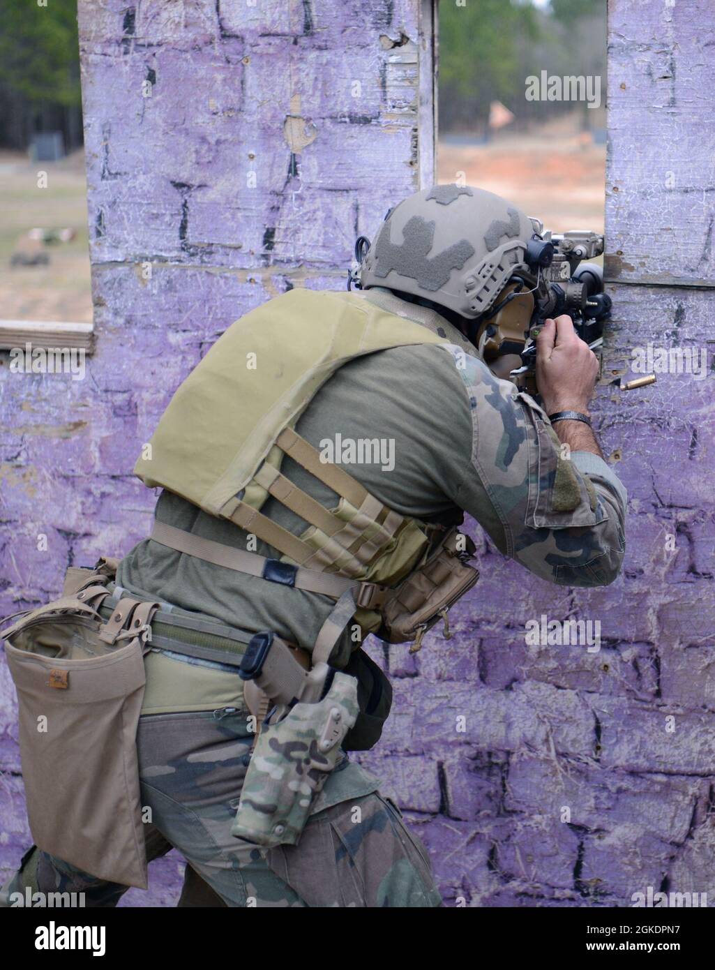 A competitor in the United States Army Special Operations Command Stock ...