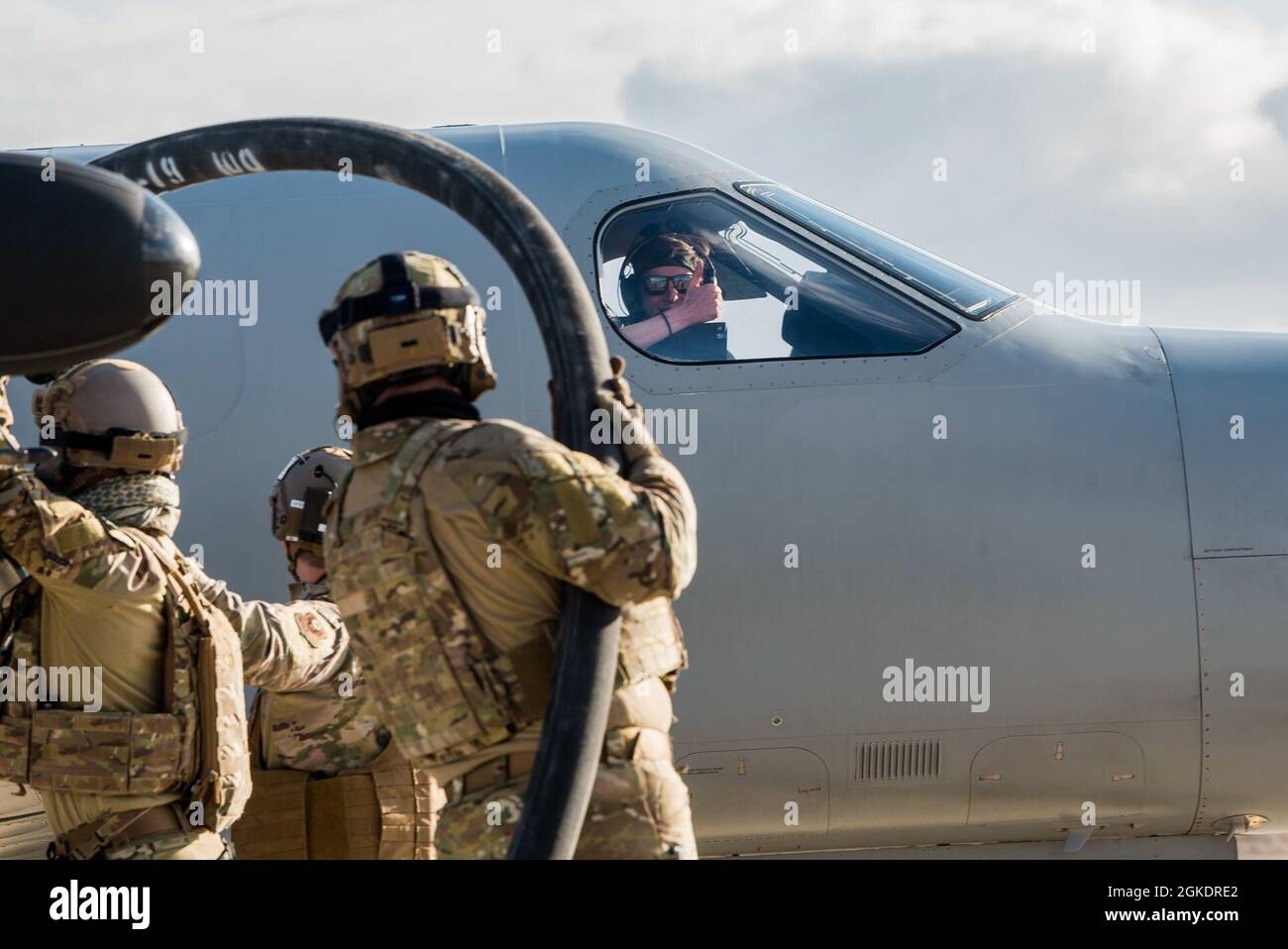 Forward Area Refueling Point Airmen assigned to the 27th Special ...
