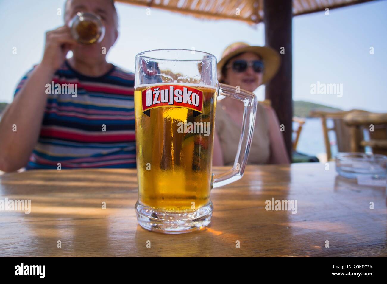 Ozujsko, light lager, beer glass, half litre, pint, August 21, 2021 ...
