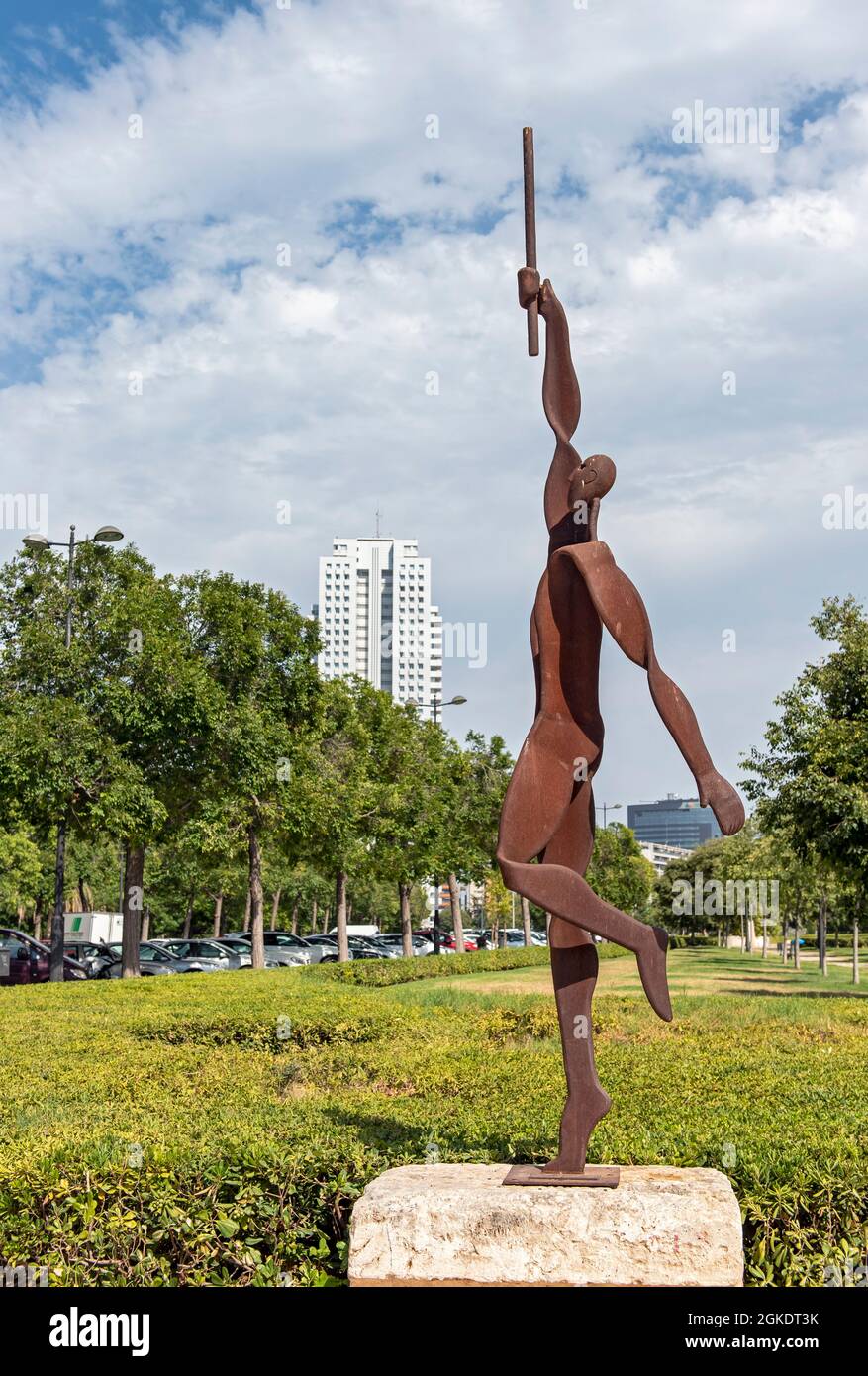 The Balance Sculpture by Antonio Marí, Turia Gardens, Valencia, Spain ...
