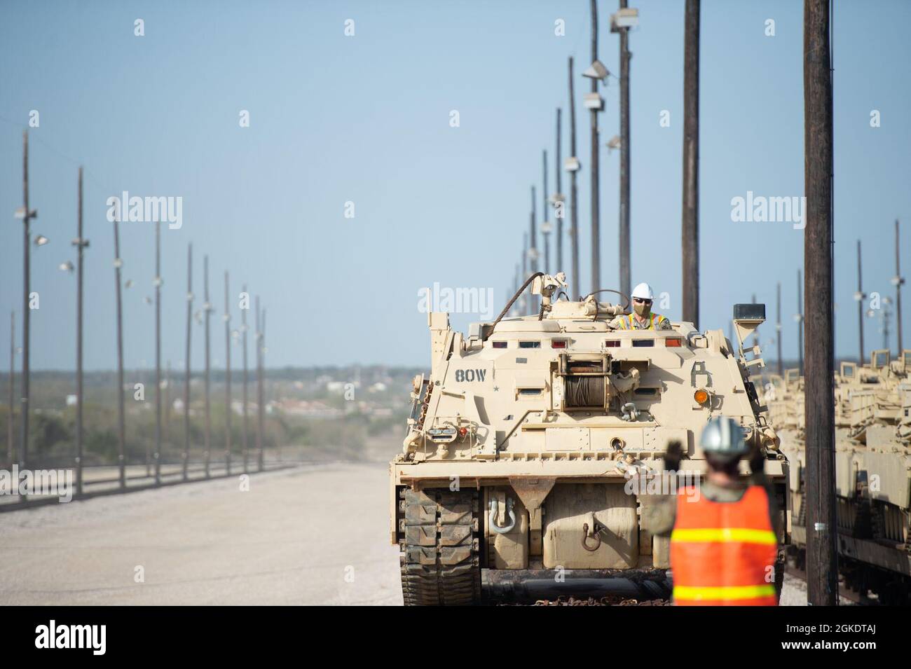 Guardsmen with the 278th Armored Cavalry Regiment work to relocate M1A1 ...