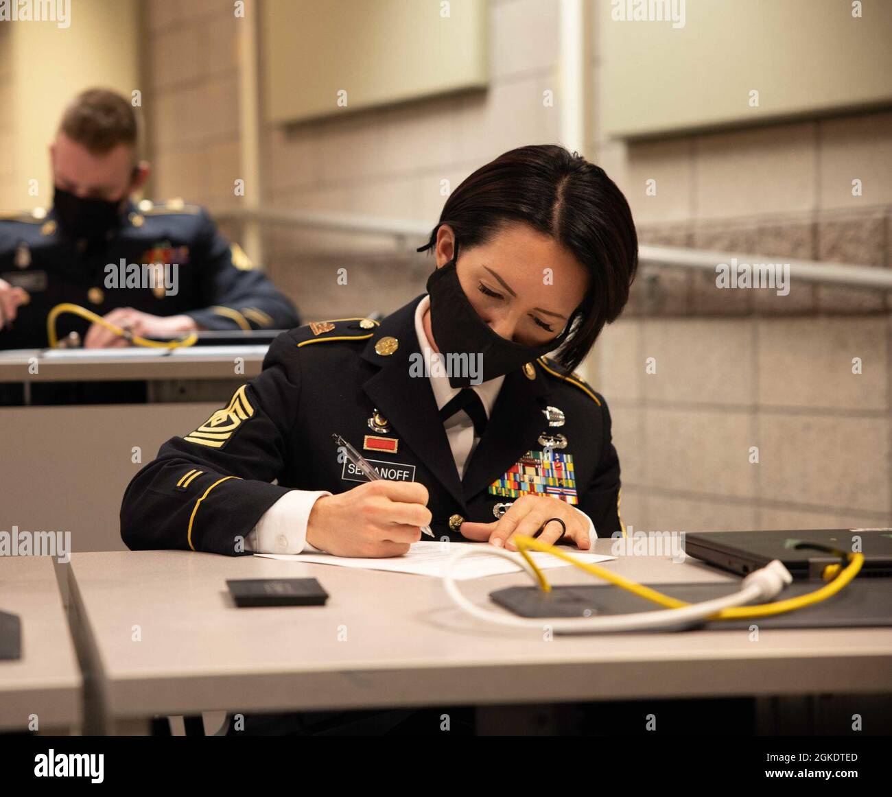 1st Sgt. Tina Semanoff, company first sergeant for Headquarters and ...