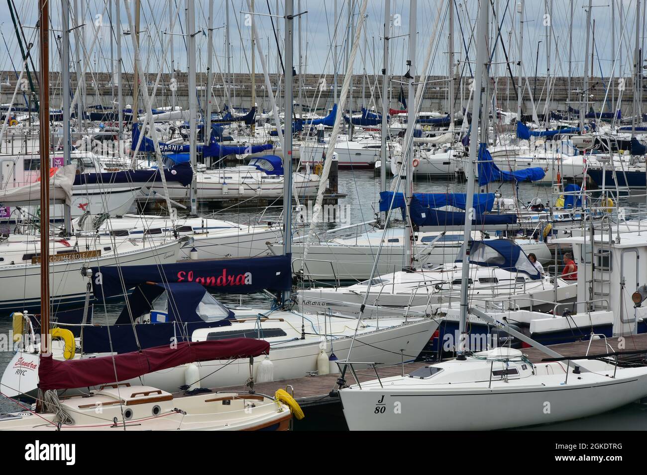 Sailing boats in Dun Laoghaire, Dunleary, Marina, Ireland Stock Photo ...