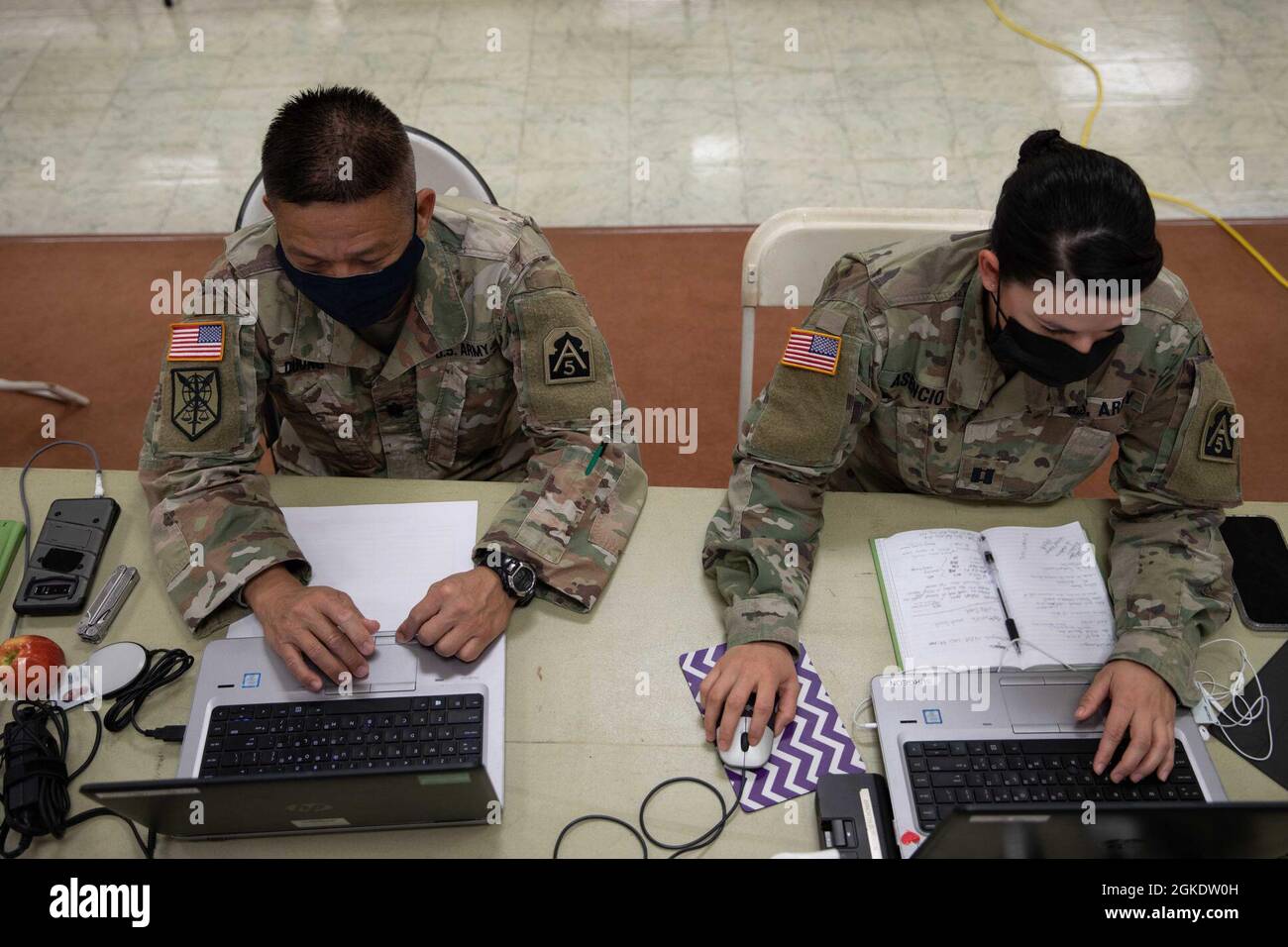 U.S. Army Lt. Col. Lanh Duong, and Capt. Erica Asencio, both from ...
