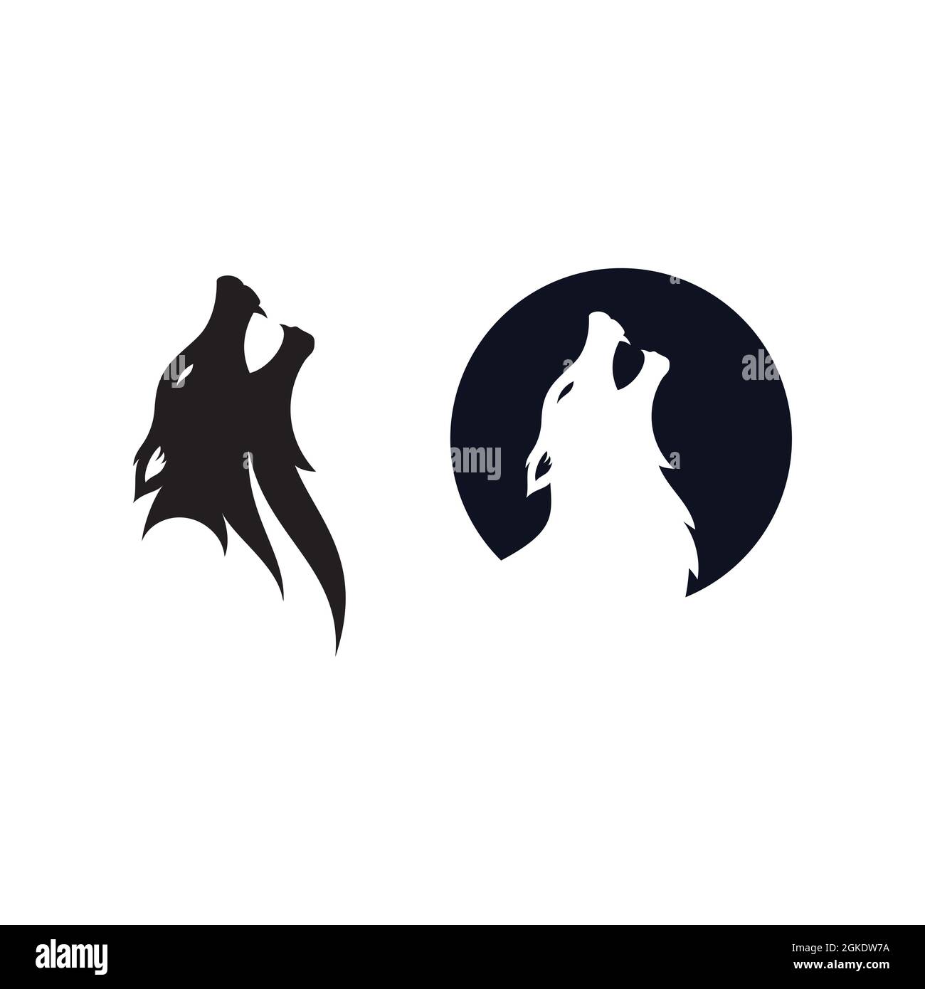 Howling wolf design hi-res stock photography and images - Alamy