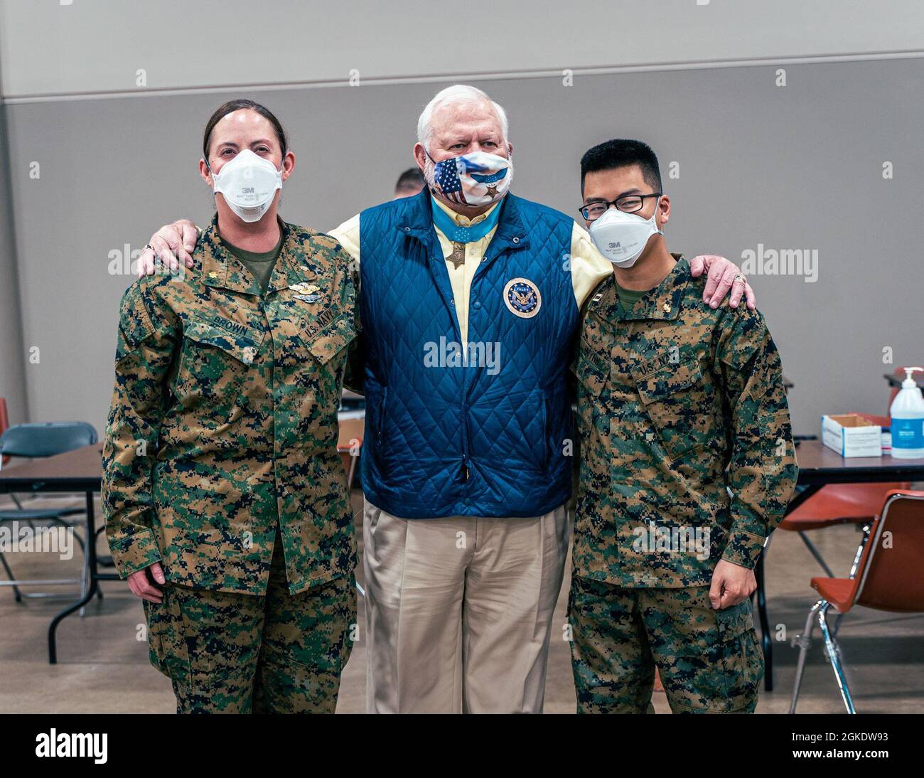 Medal of Honor recipient, retired U.S. Navy Lt. Mike Thornton, poses ...