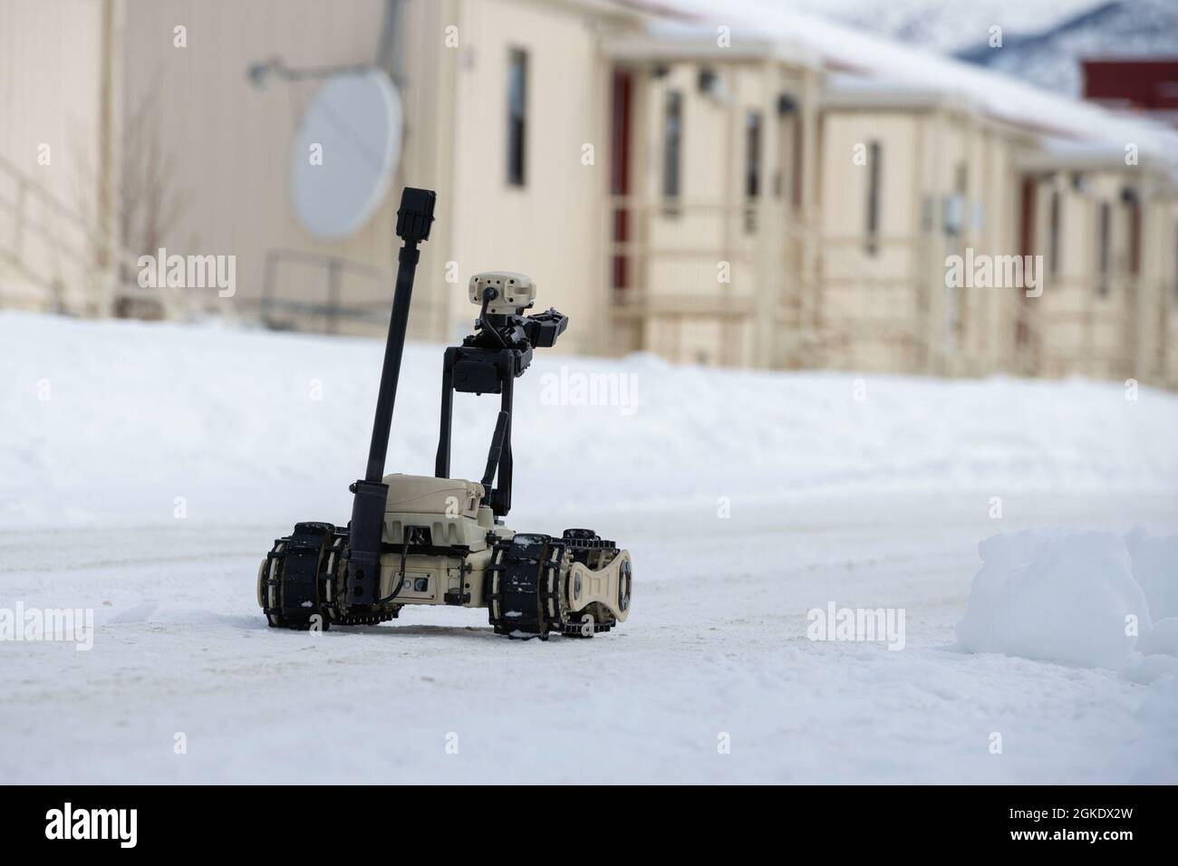 A Micro Tactical Ground Robot operated by Air Force explosive ordnance ...