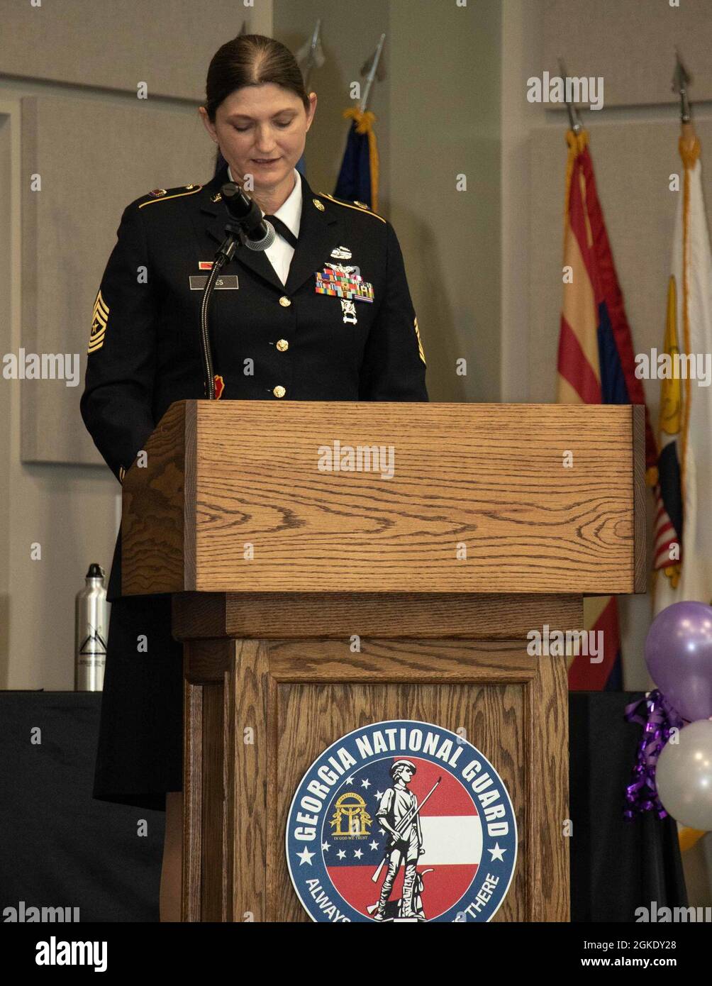 U.S. Army Sgt. Maj. Wendy Jones, the battalion command sergeant major ...