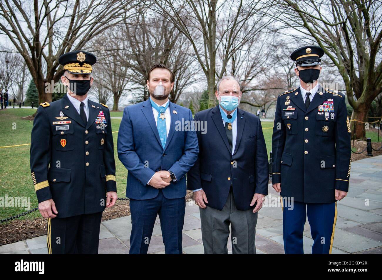 U.S. Army Maj. Gen. Omar Jones IV (left), commanding general, U.S. Army ...