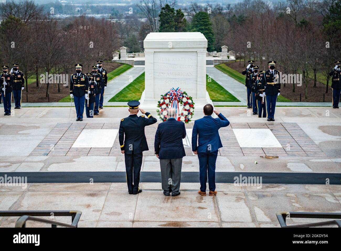 U.S. Army Maj. Gen. Omar Jones IV (center left), commanding general, U ...