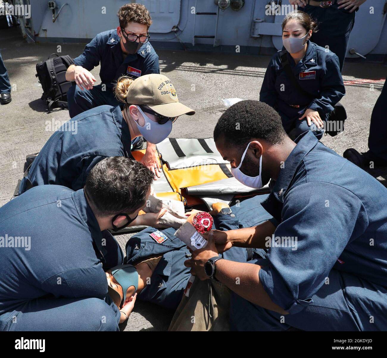 Sailor aboard the Arleigh Burke-class guided-missile destroyer USS ...