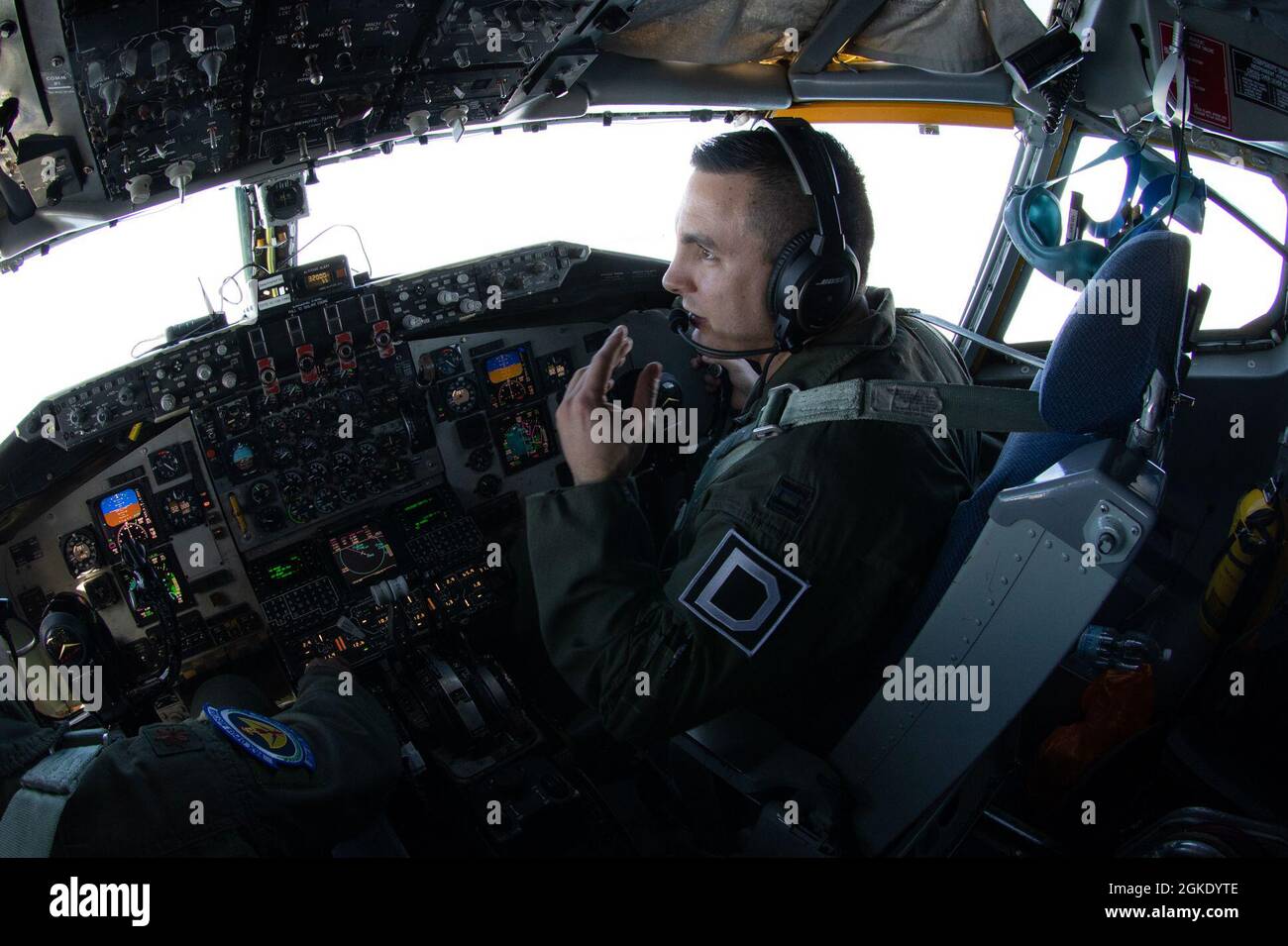 U.S. Air Force Capt. Robert Strain, 100th Operations Support Squadron KC-135 Stratotanker pilot ...