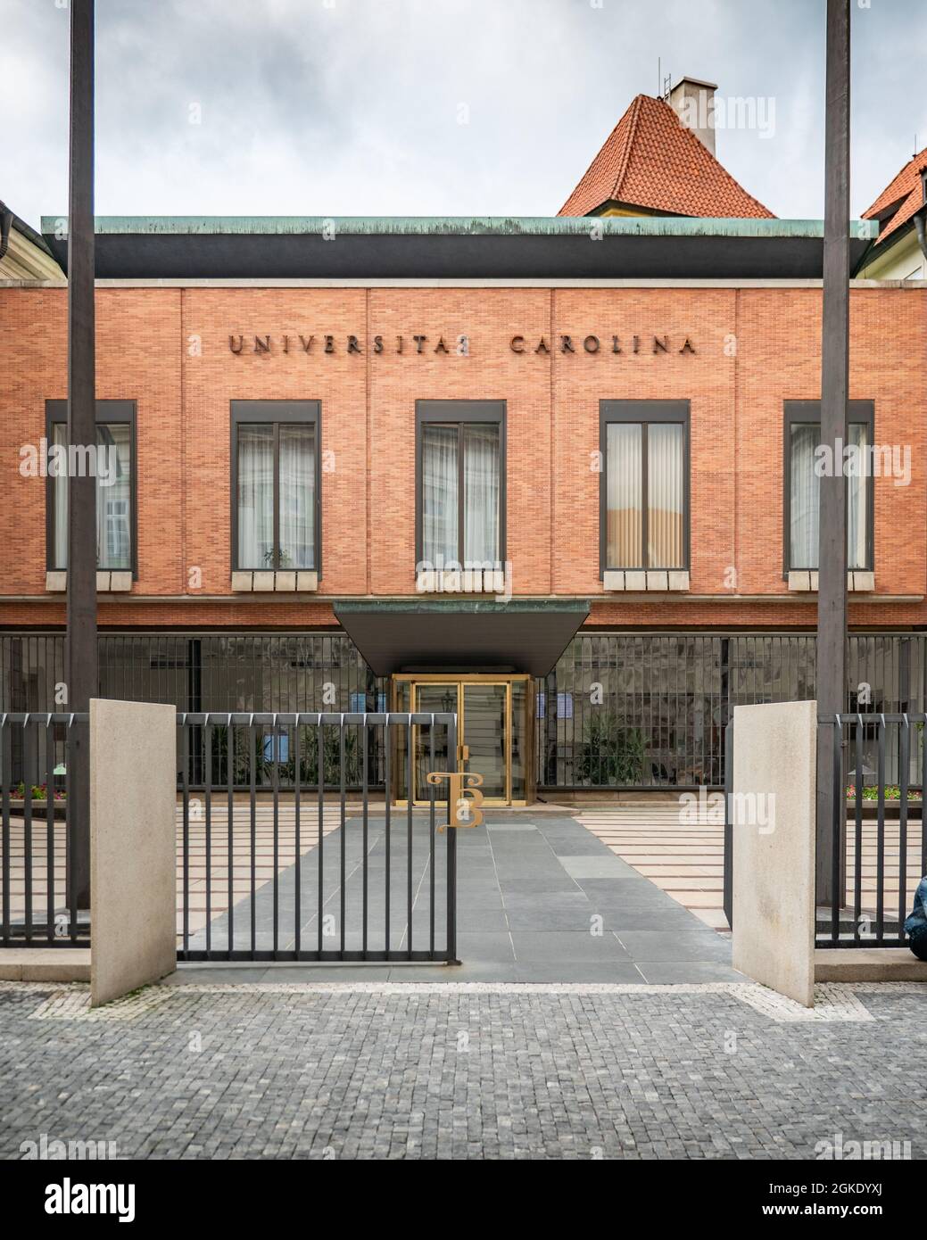 The Charles University, Prague. The contemporary façade to the ...