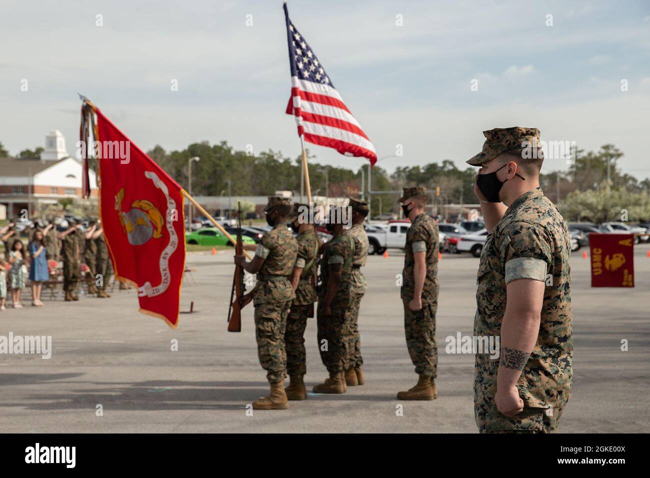 U.S. Marine Corps Sgt. Hunter Miller, a motor vehicle operator with ...