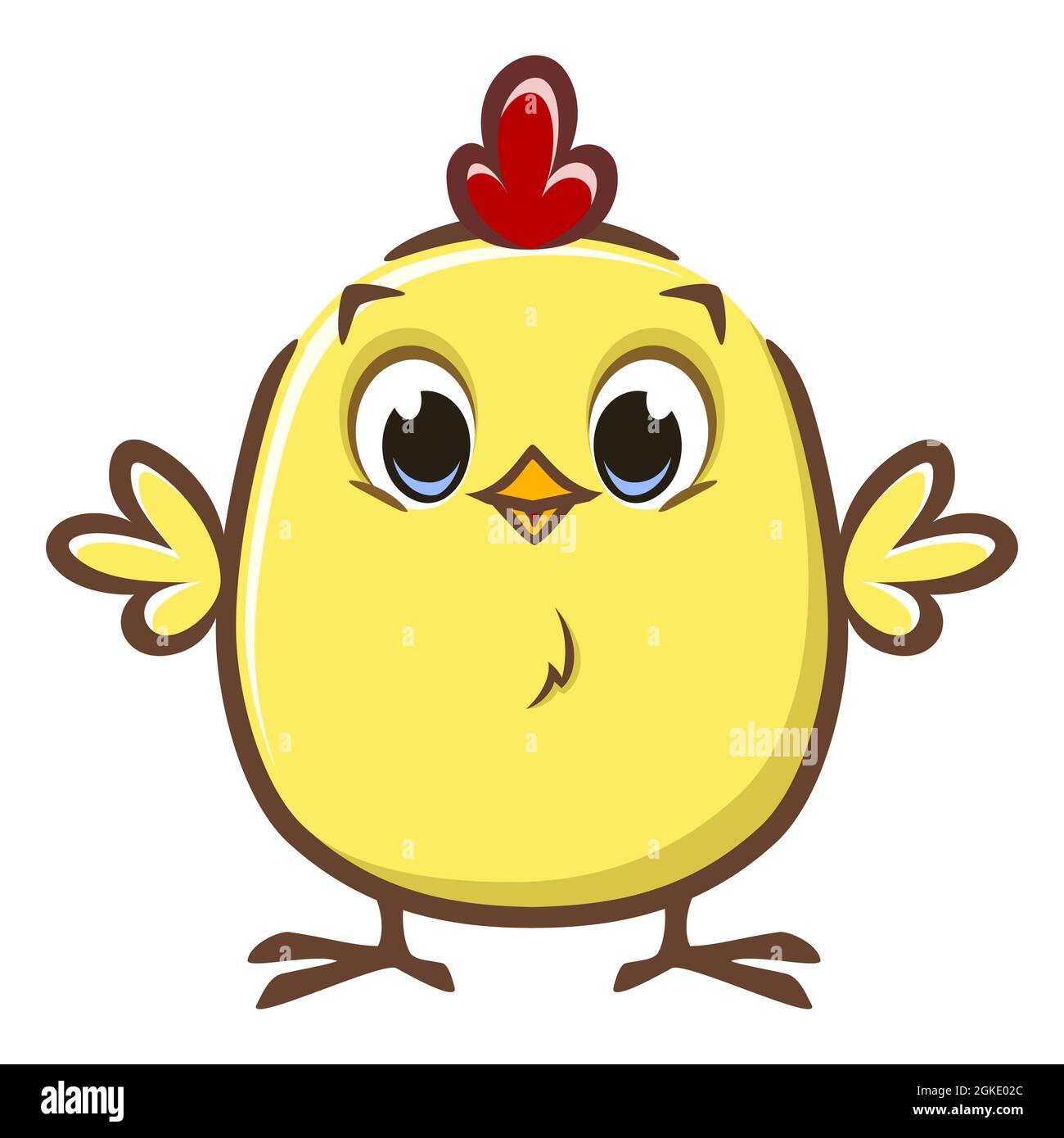 Vector illustration of a cute chicken icon for design element Stock ...