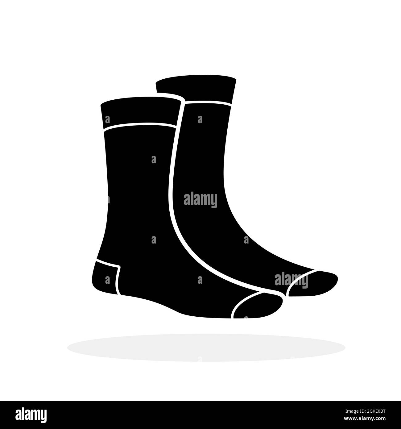 Sock icon. Black flat icon of sock. Vector illustration. Pair of socks ...