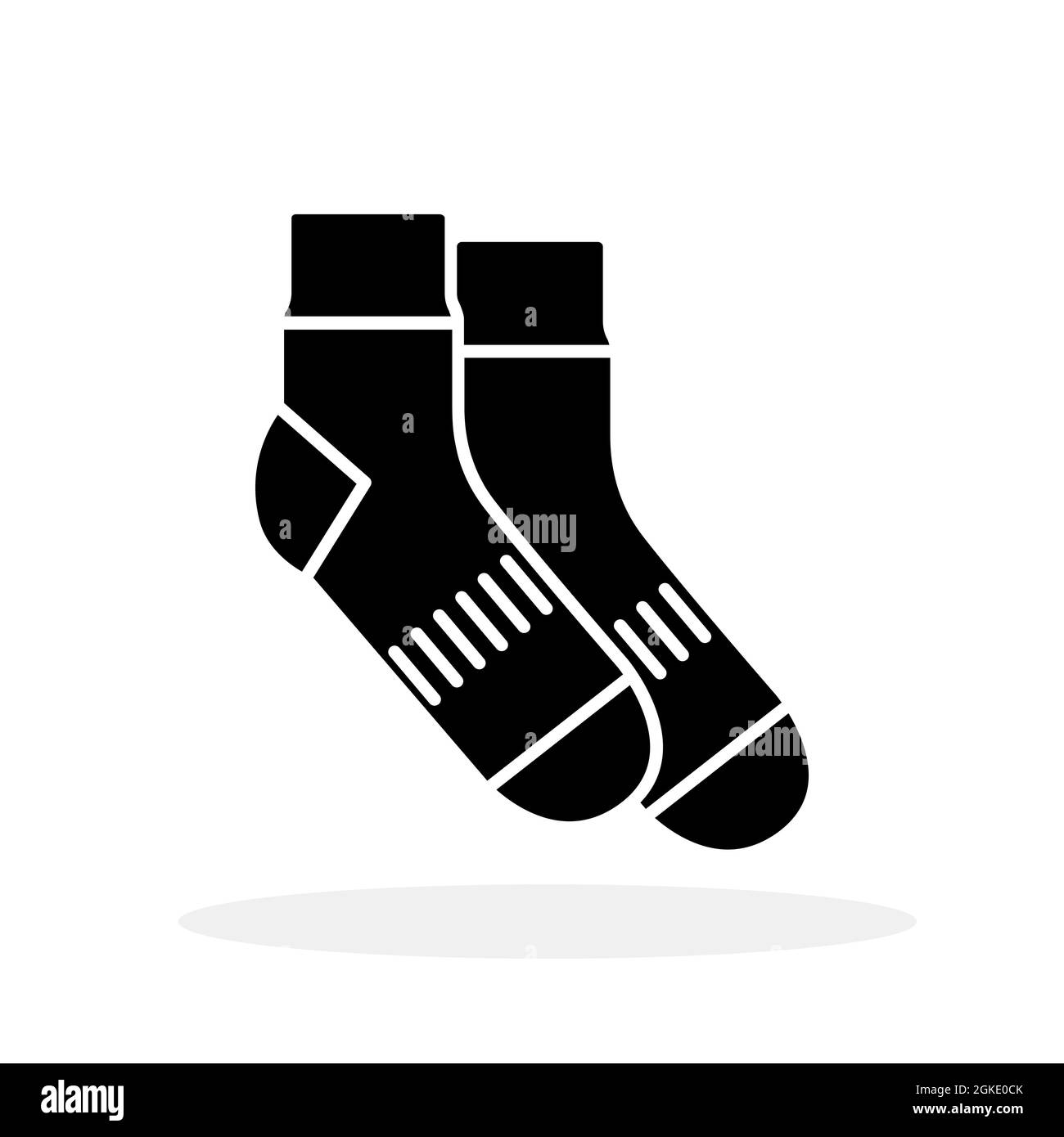 Sock icon. Black flat icon of sock. Vector illustration. Pair of socks ...