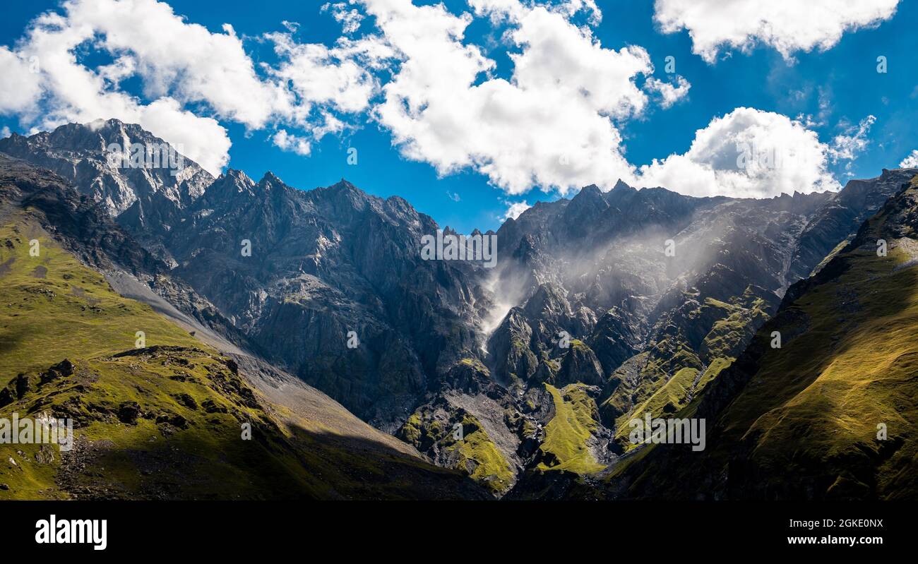 Georgian Mountains Landscape, Mount Shani, the highest mountain of ...