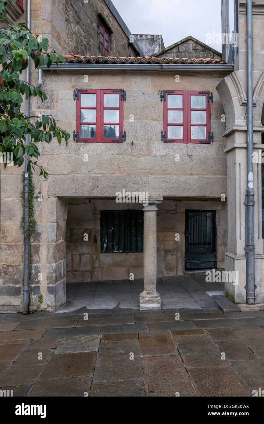 Stone buildings characteristic of the Galician maritime cities. old ...