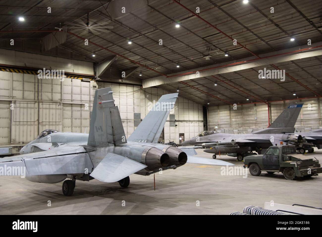 A Royal Canadian Air Force F-18 Hornet and a Minnesota Air National ...