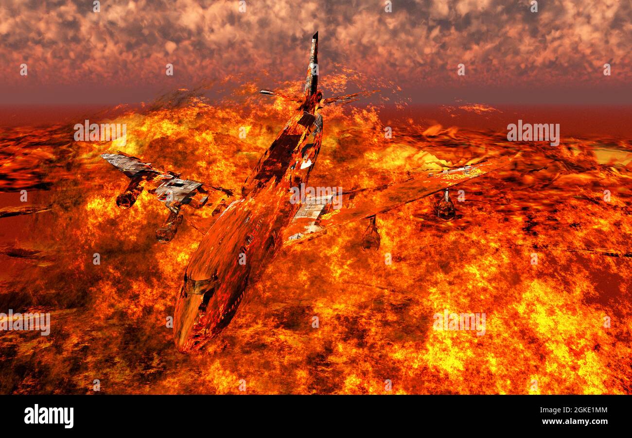 A Boeing 747 , Jumbo Jet Crash Stock Photo - Alamy