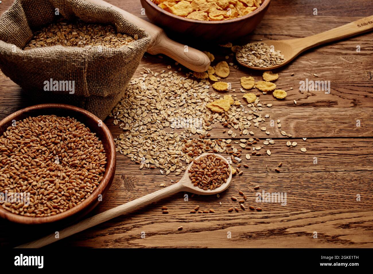 healthy eating muesli morning snack view from above Stock Photo - Alamy