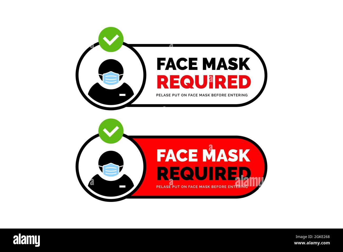 Face mask required warning prevention sign. Human profile silhouette ...