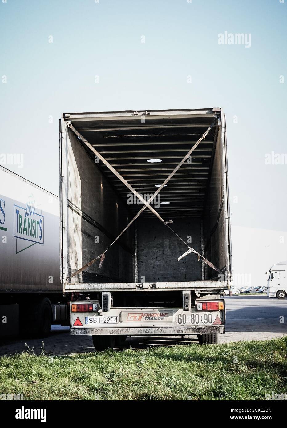 Container trailer open empty container hi-res stock photography and ...