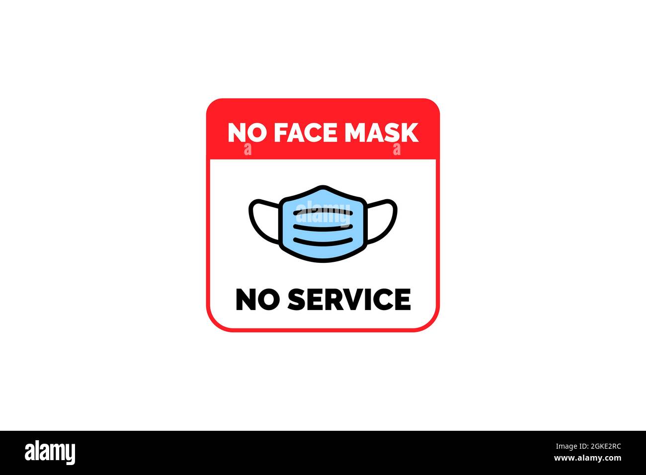 Face mask required warning prevention sign sticker. No face mask no ...