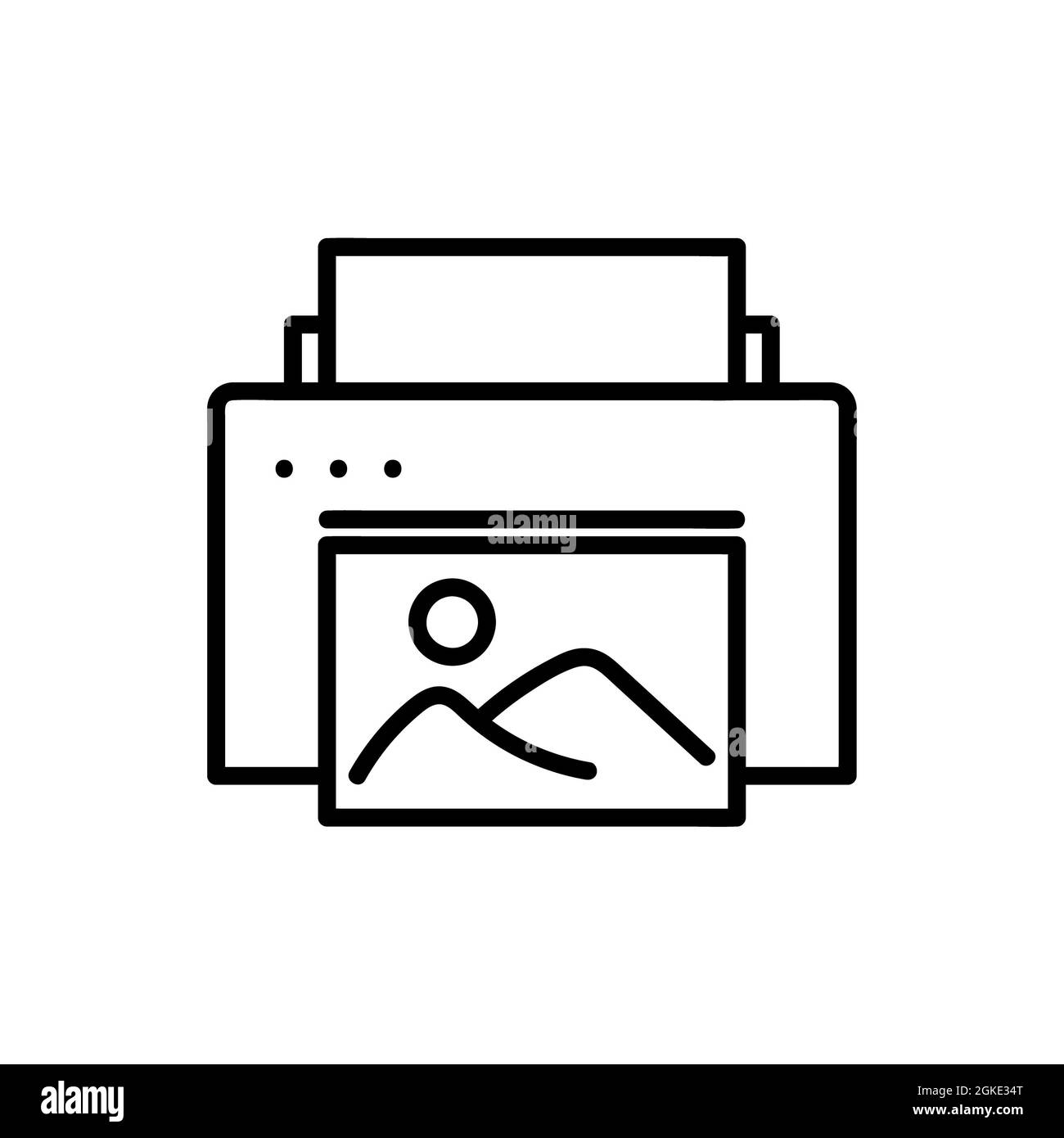 Picture icon. Flat pictogram for web. Line stroke. Simple photo symbol ...