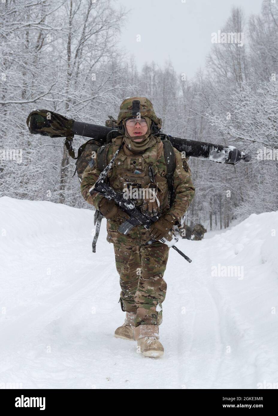 Army Spc. Ian Padro, an mortarman assigned to Headquarters and ...