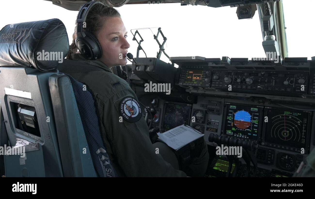 U.S. Air Force 1st Lt. Kourtney Cryder, 21st Airlift Squadron pilot ...