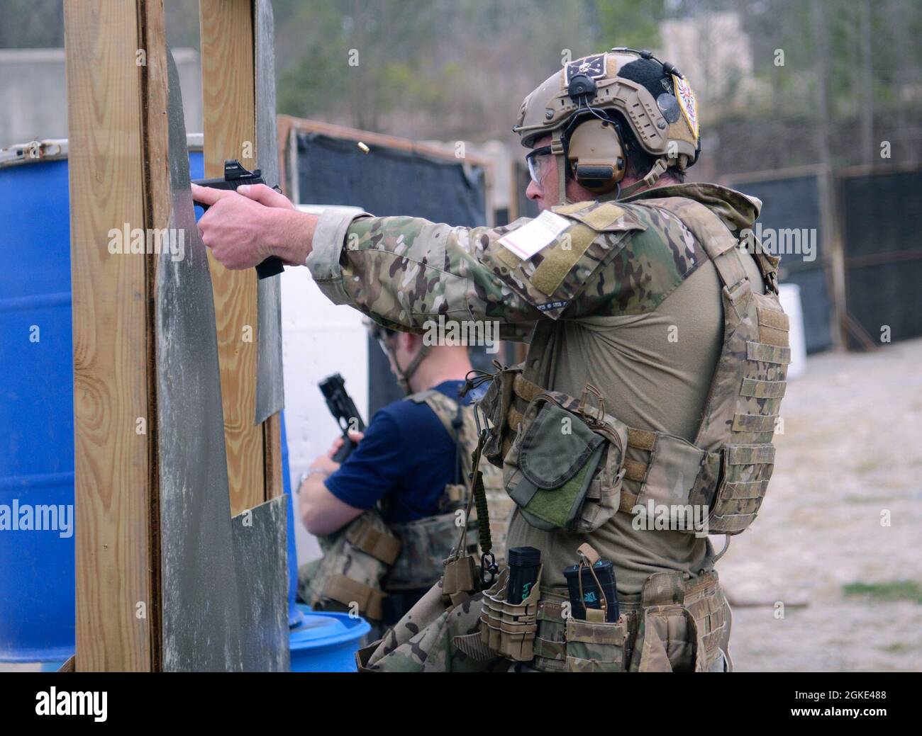 A competitor in the United States Army Special Operations Command Stock ...