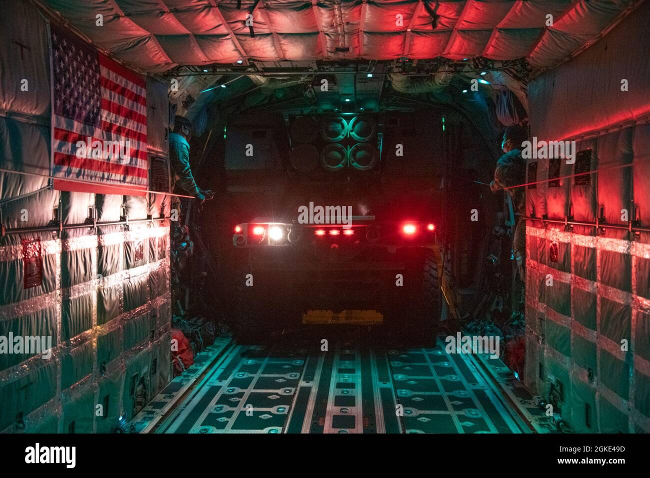 Loadmasters assigned to 352d Special Operations Wing on-load a High ...