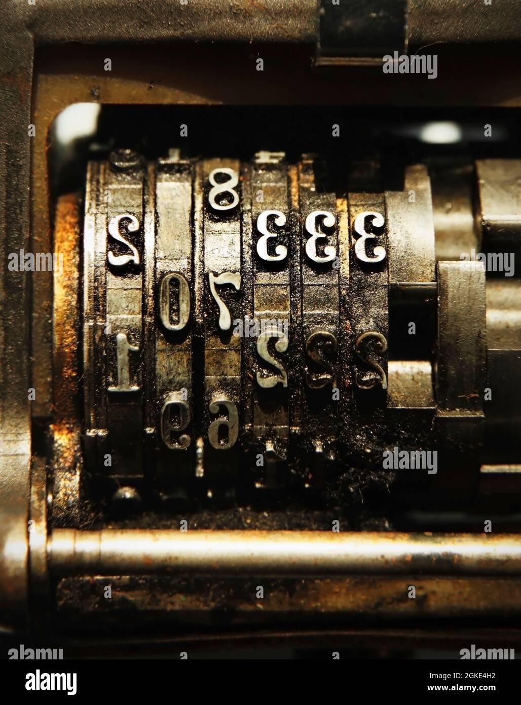 Vintage automatic sequential numbering stamp Stock Photo - Alamy