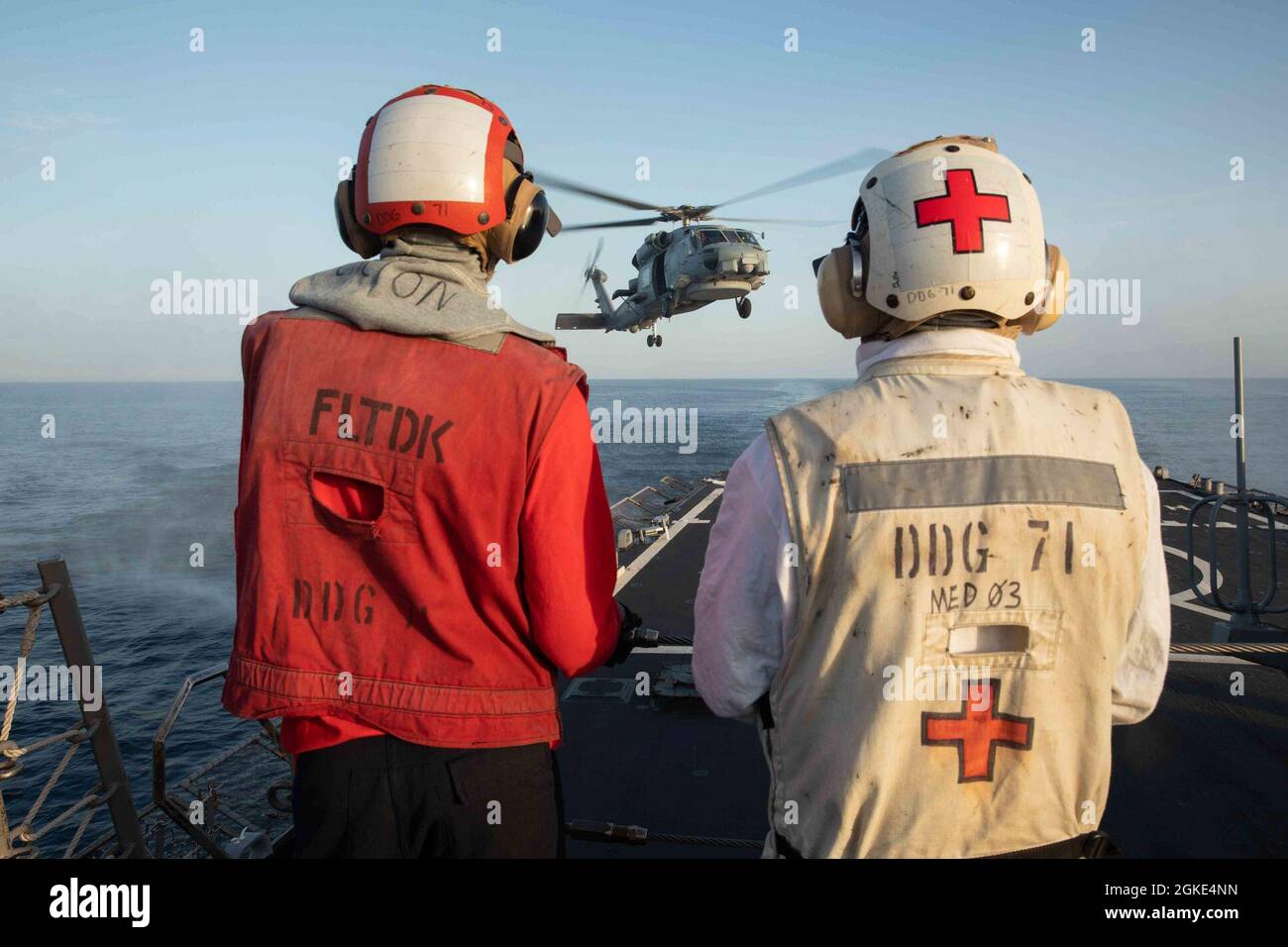 ATLANTIC OCEAN (March 25, 2021) Damage Control Fireman Dustin Calton ...