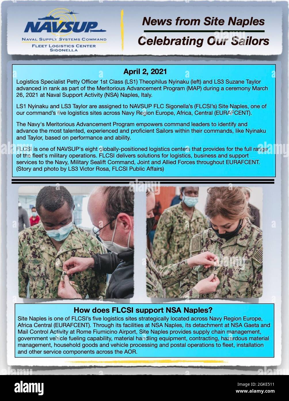 Logistics Specialist Petty Officer 1st Class (LS1) Theophilus Nyinaku ...