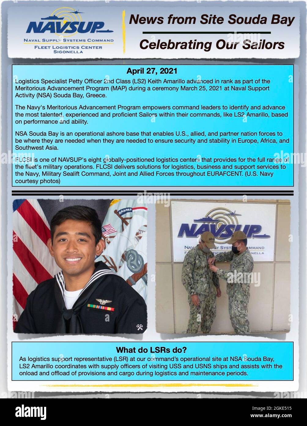 Logistics Specialist Petty Officer 2nd Class (LS2) Keith Amarillo ...