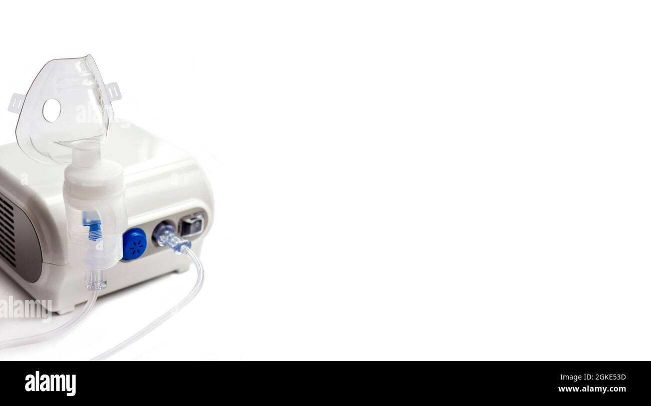 Nebulizer - medical equipment for inhalation with respiratory mask, on ...