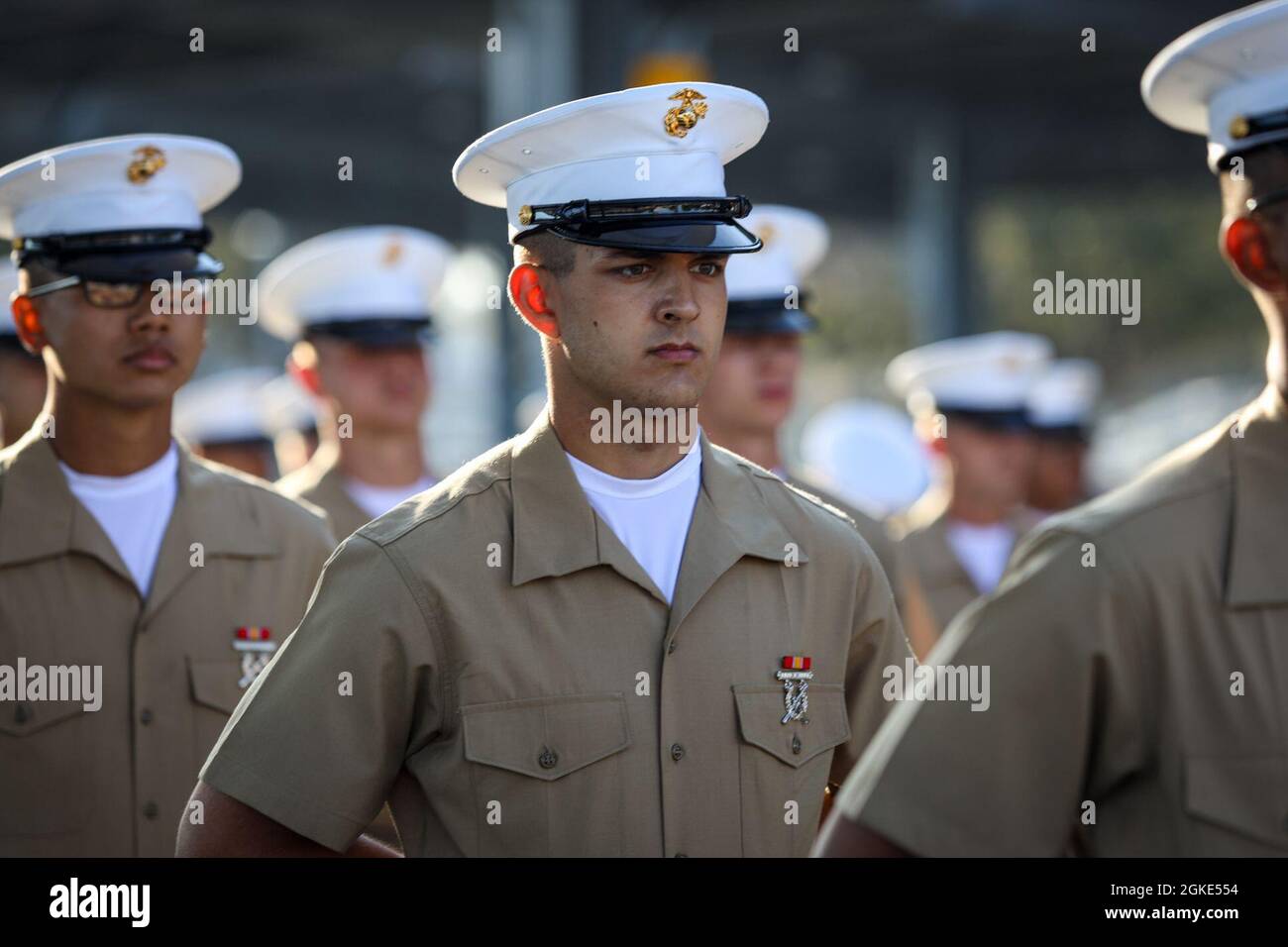 U.S. Marines with Papa Company, 4th Recruit Training Battalion ...