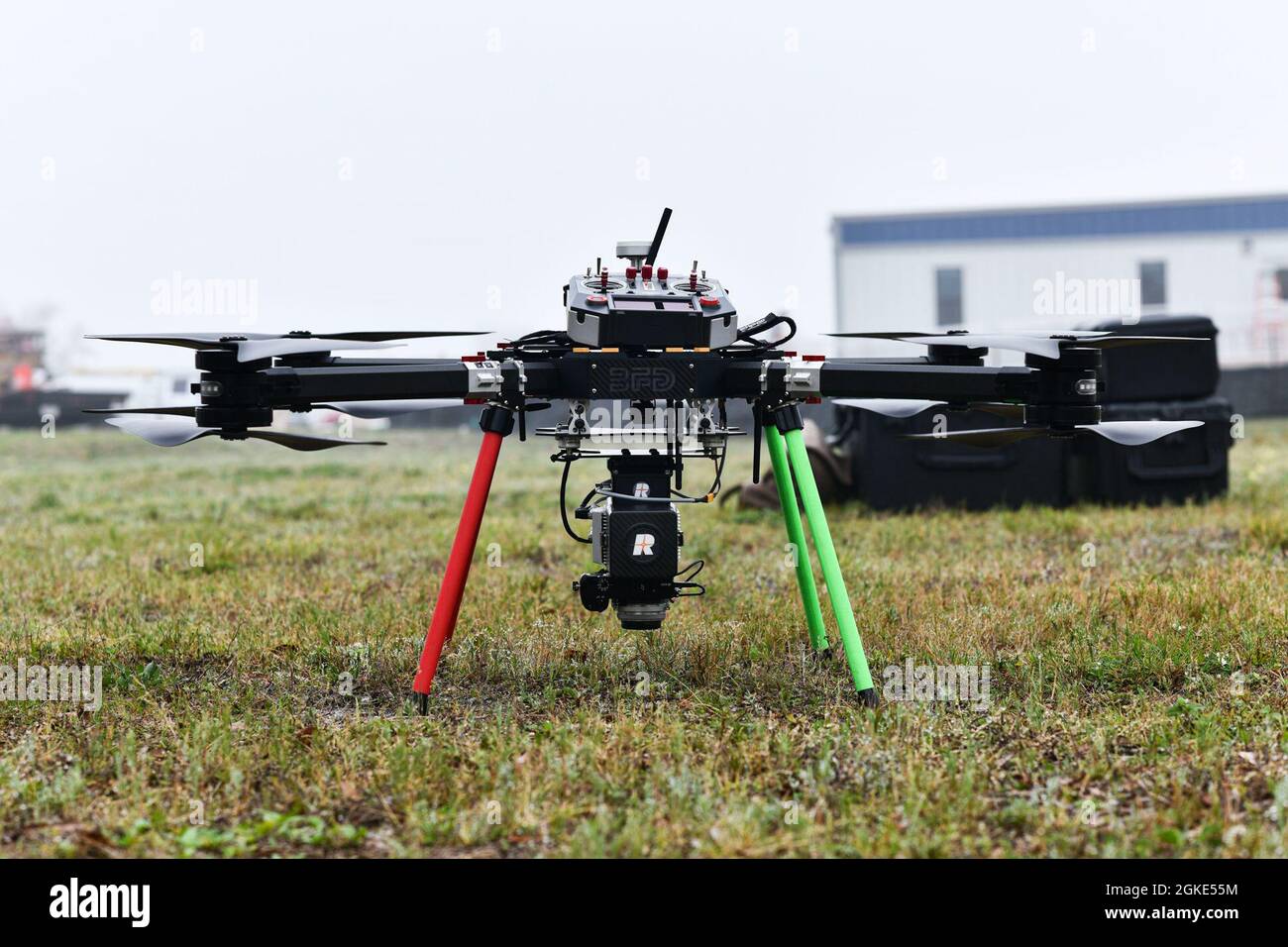 Pictured is an aerial drone at Tyndall Air Force Base, Florida, March ...
