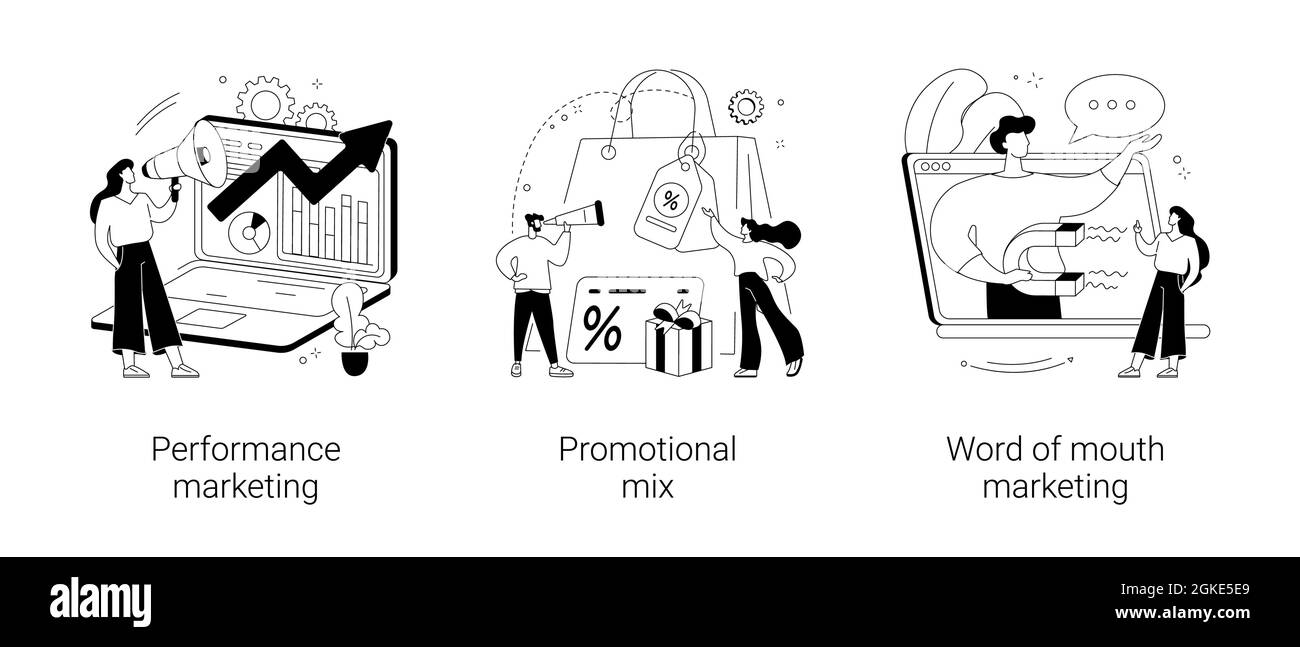 Promotion strategy abstract concept vector illustrations Stock Vector ...