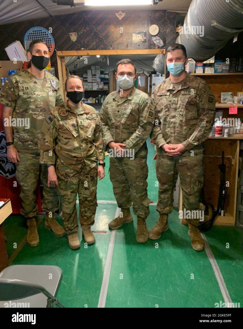 U.S. Soldiers with the 1-82nd Attack Reconnaissance Battalion pose for ...