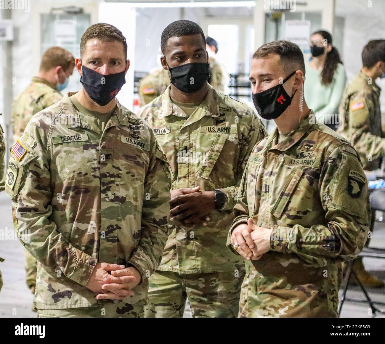 U.S. Army Cpt. Jonathan Gagne, right, commander of Charlie Company, 626 ...