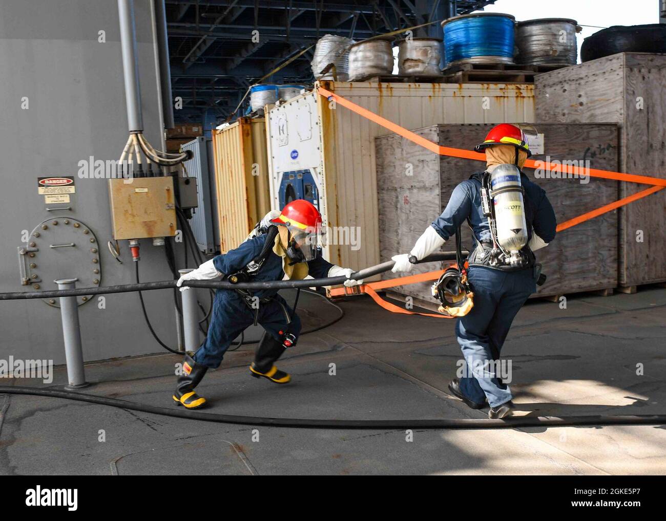 MEDITERRANEAN SEA (Mar. 26, 2021) Seaman Dion Dumayas, left, and ...