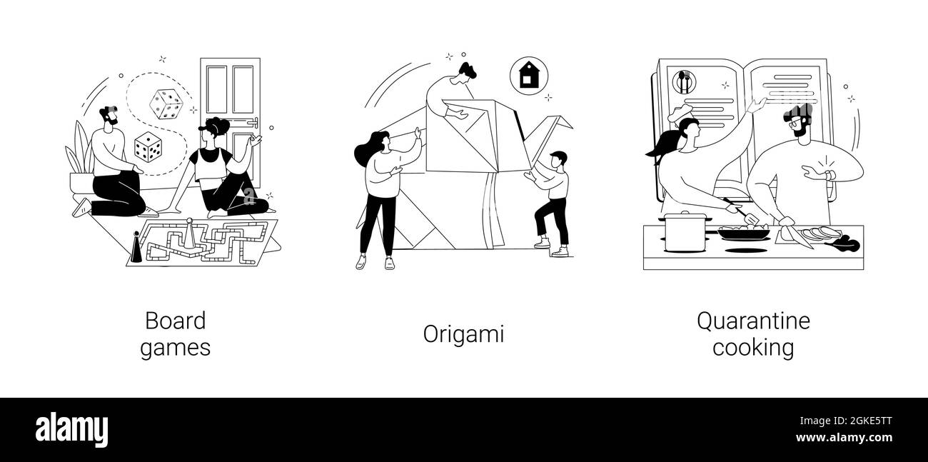 Social isolation free time abstract concept vector illustrations Stock ...