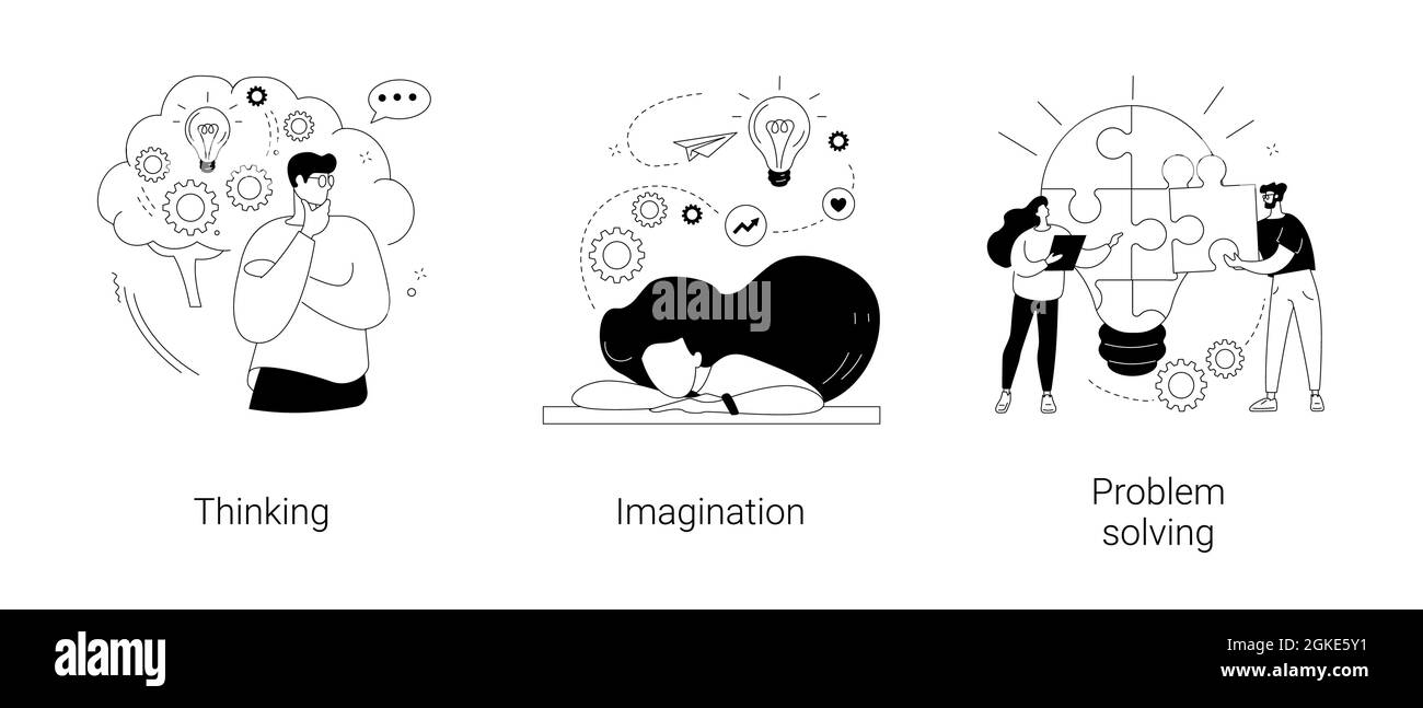 Brain activity abstract concept vector illustrations Stock Vector Image ...